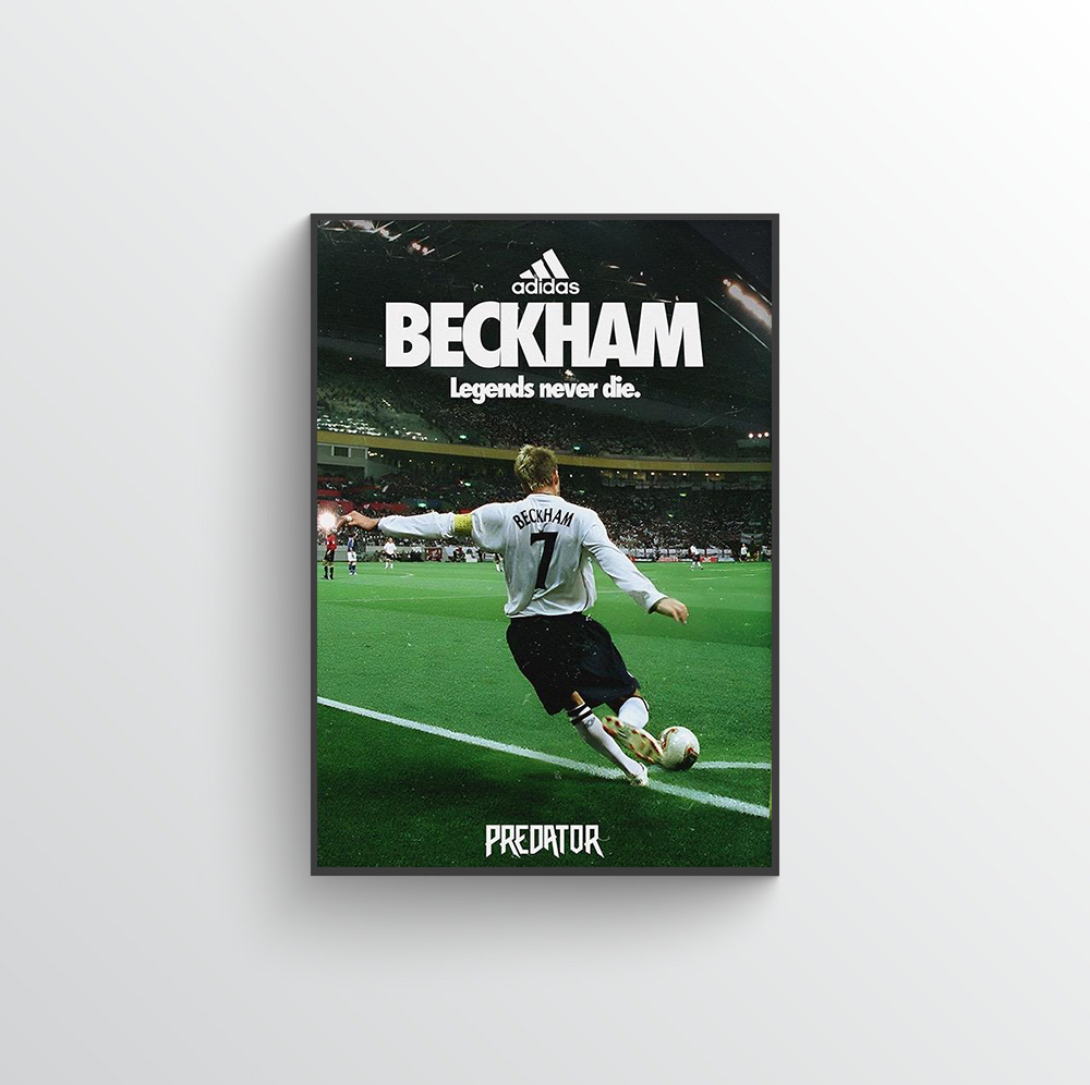 Beckham Legends Never Die – Football Fame Prints
