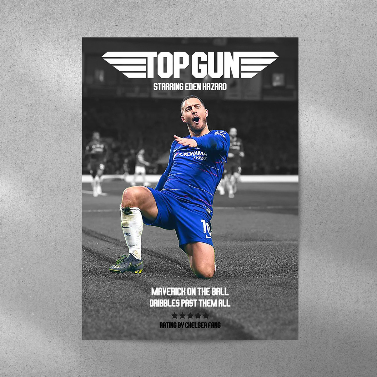Eden Hazard: Top Gun – Football Fame Prints